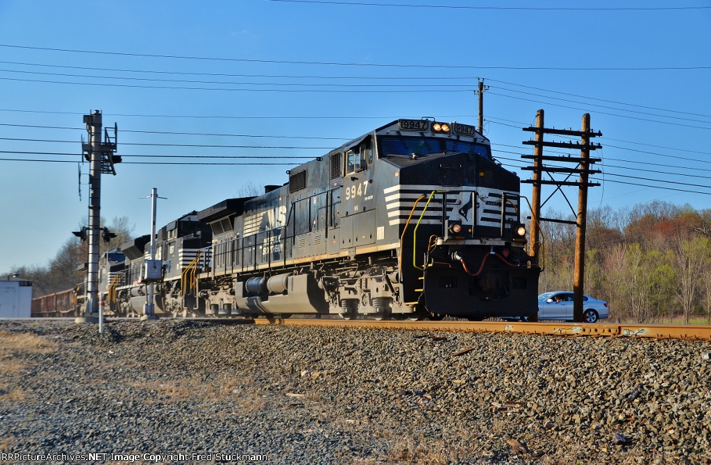 NS 9947 leads east.